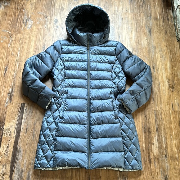 Michael Kors | Jackets & Coats | Nwot Michael Kors Blue Packable Zip Up Hooded Puffer Jacket ...